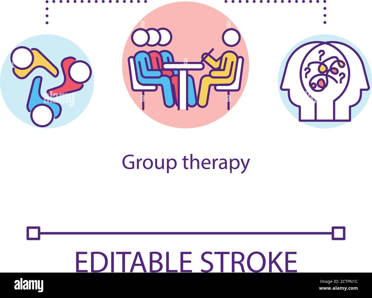 Group therapy concept icon Stock Vector Image & Art - Alamy