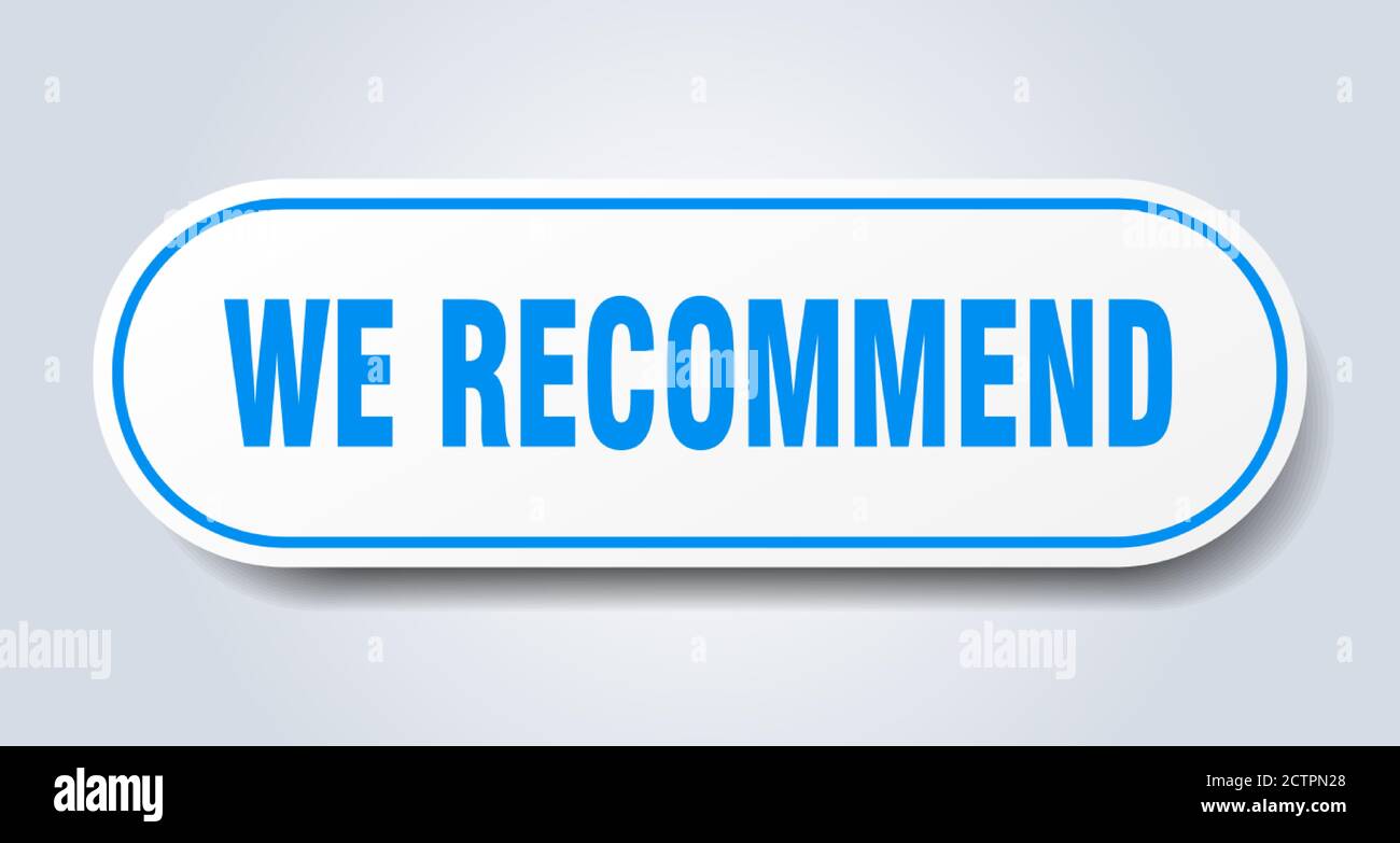 Recommend sticker square sign hi-res stock photography and images - Alamy