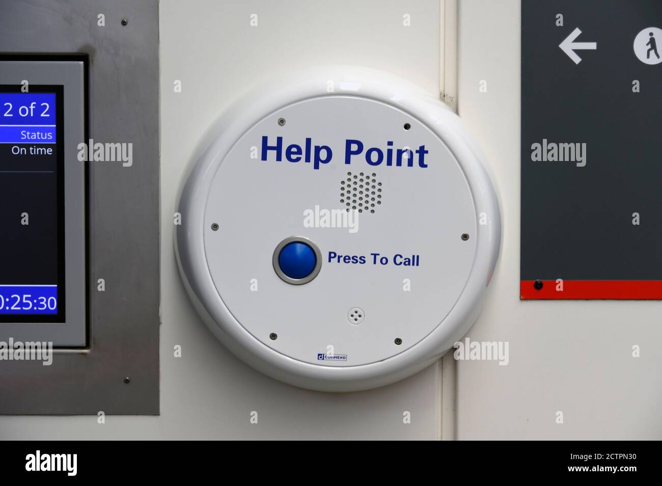 Help Point. Oxenholme Lake District rail station, West Coast Main Line ...