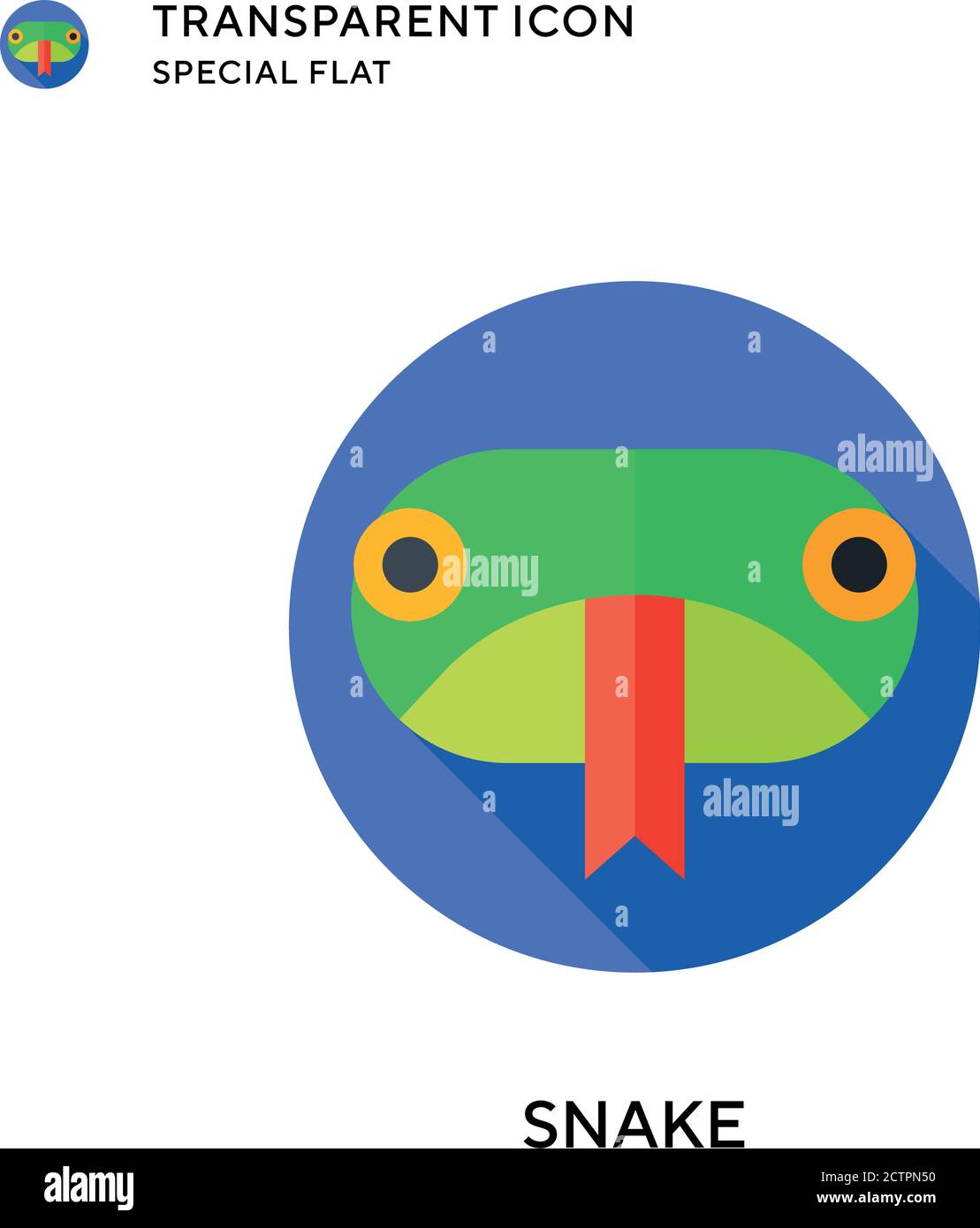 Snake vector icon. Flat style illustration. EPS 10 vector Stock Vector ...