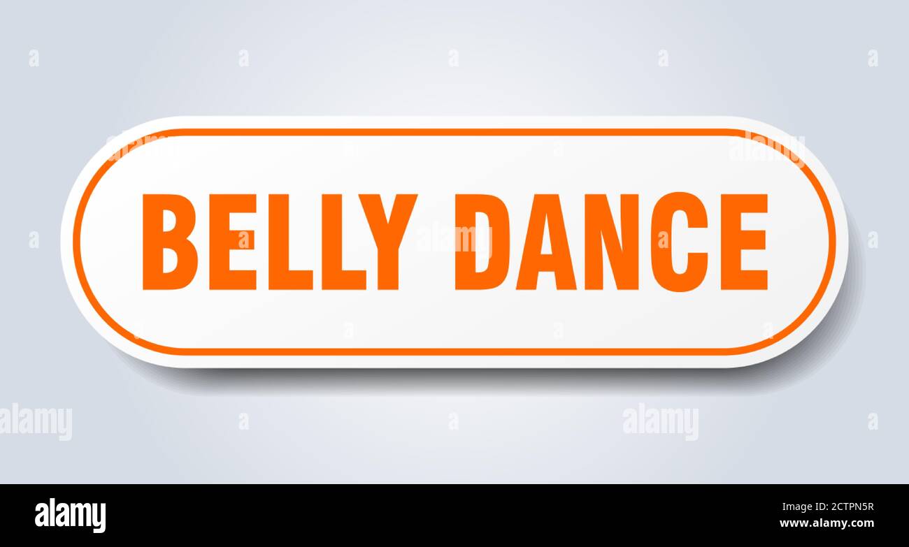 belly dance sign. rounded isolated sticker. white button Stock Vector ...