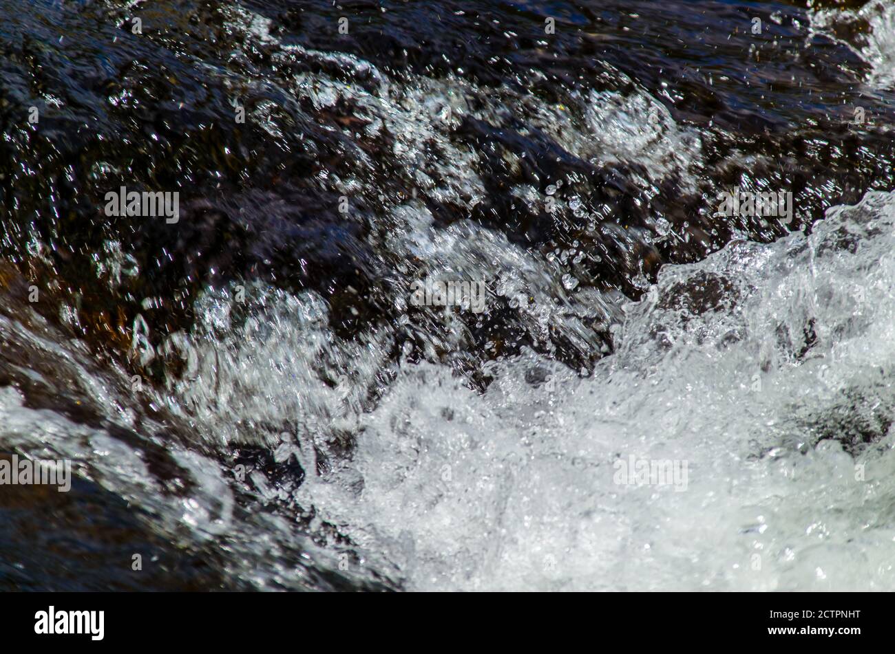 in summer rocky mountain river water silk. mountain river Stock Photo ...