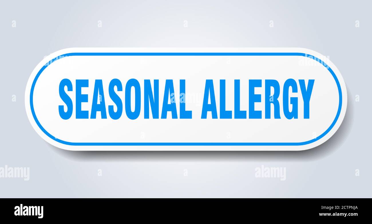 seasonal allergy sign. rounded isolated sticker. white button Stock Vector Image & Art - Alamy