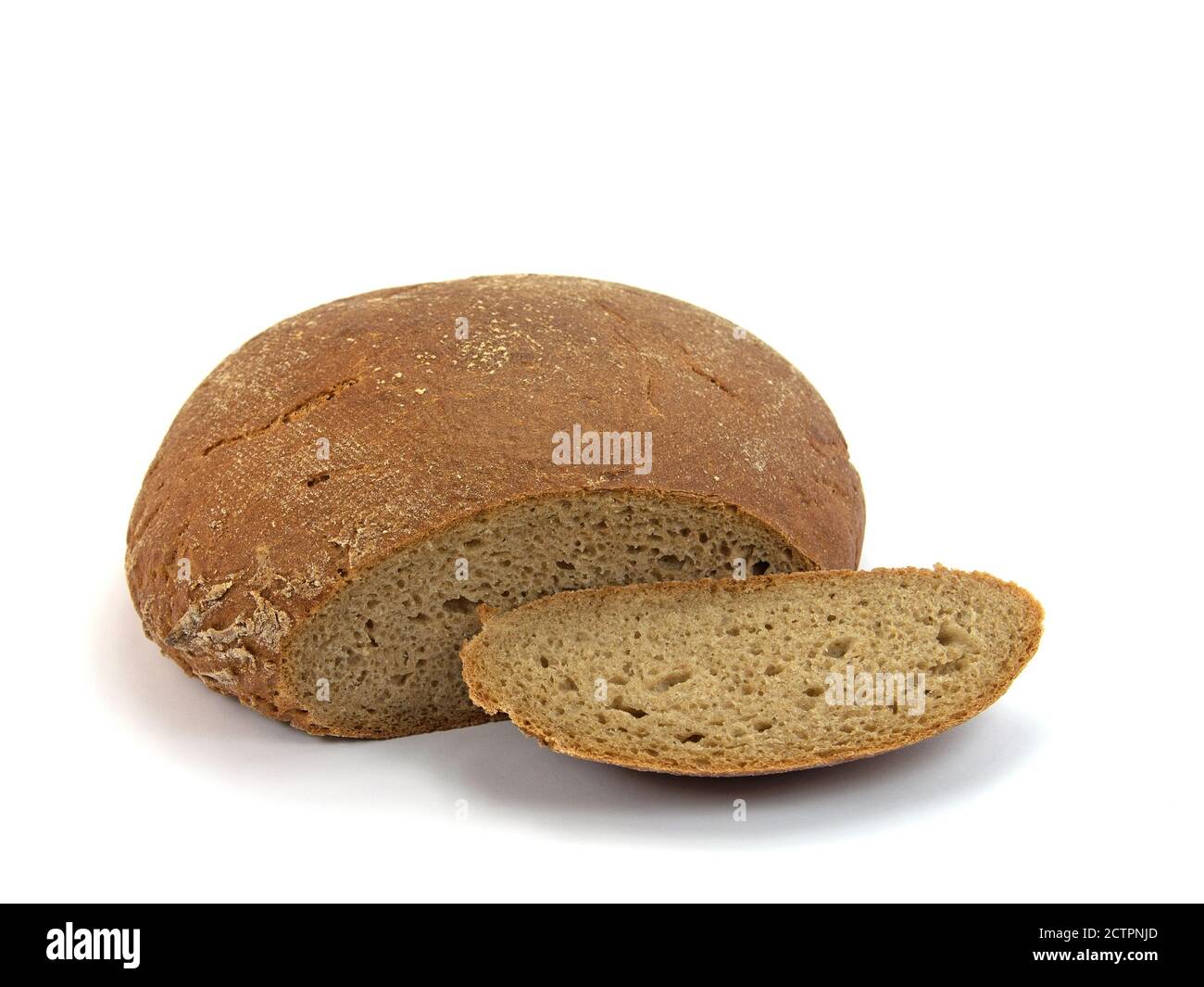 Sliced bread in front of white background Stock Photo - Alamy