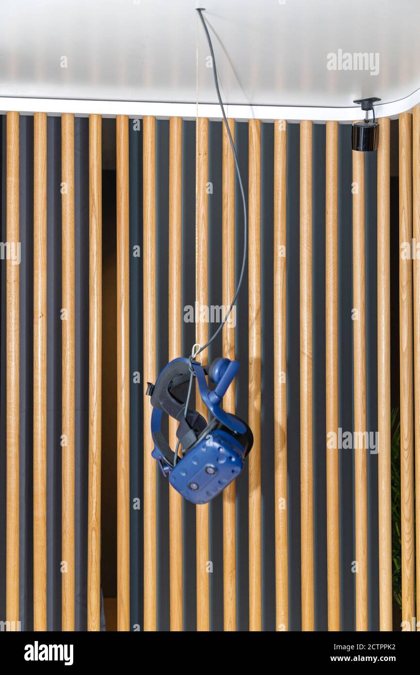 Headset hanging hi-res stock photography and images - Alamy