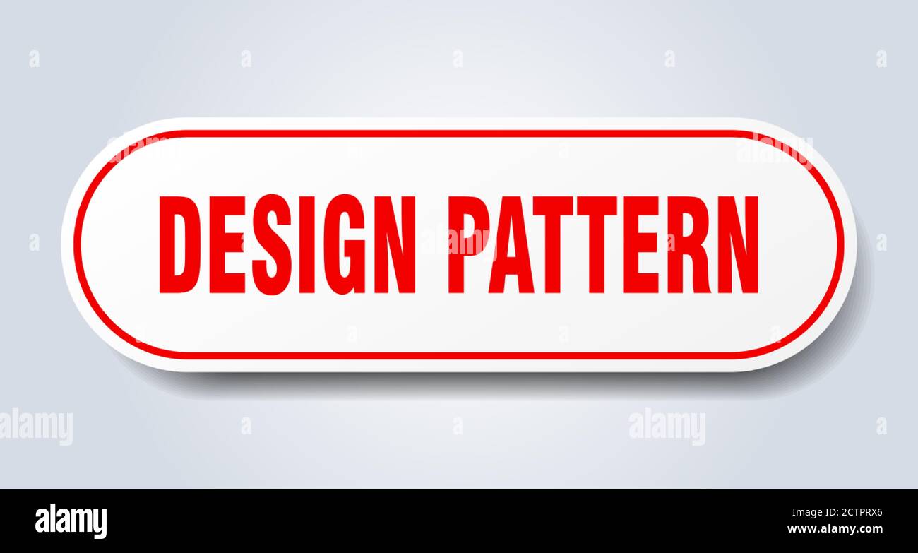 design pattern sign. rounded isolated sticker. white button Stock ...