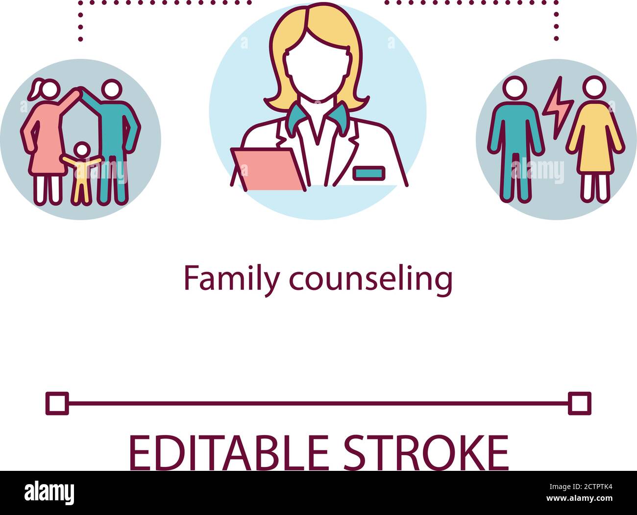 Family counseling concept icon Stock Vector Image & Art - Alamy
