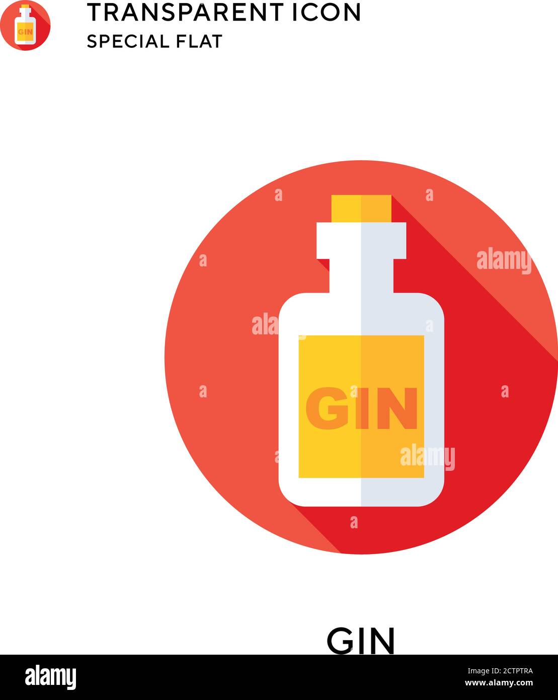 Gin and tonic with green background Stock Vector Images - Alamy