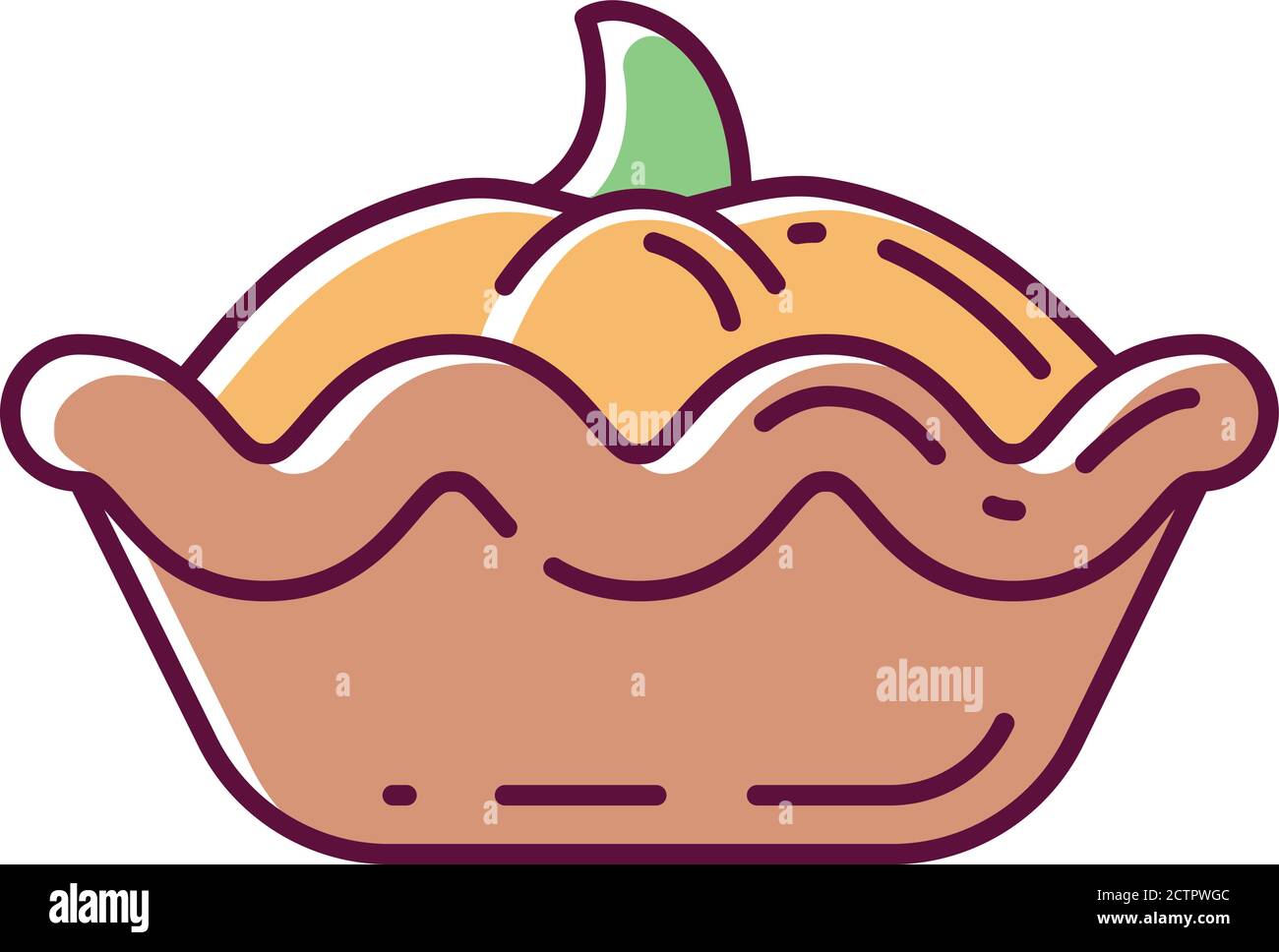 Pumpkin pie RGB color icon Stock Vector Image & Art - Alamy