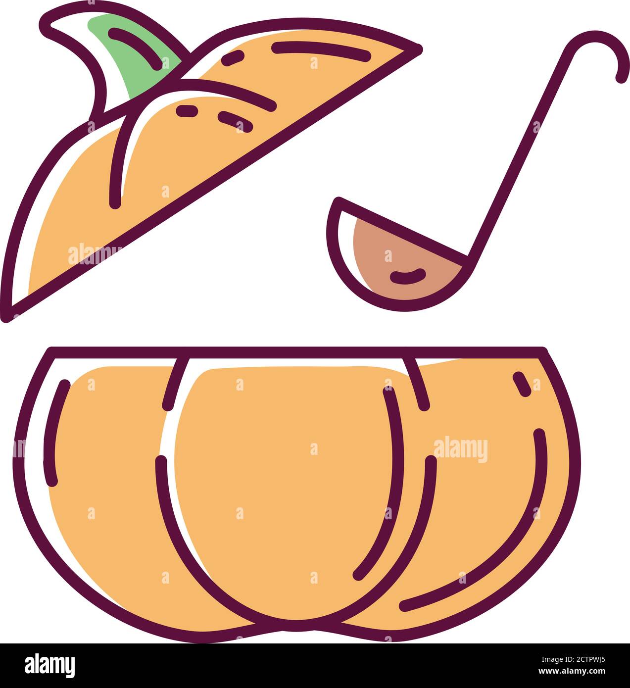 Pumpkin soup RGB color icon Stock Vector Image & Art - Alamy