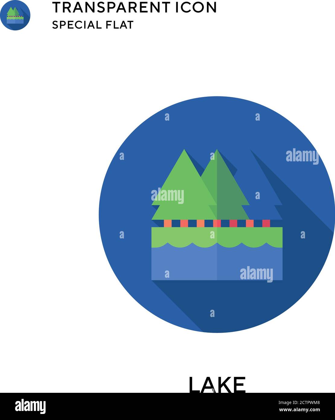 Lake vector icon. Flat style illustration. EPS 10 vector Stock Vector ...