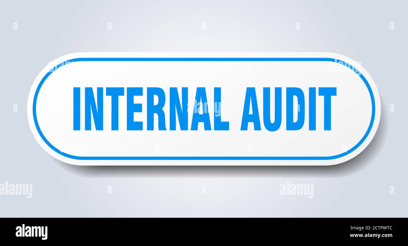 internal audit sign. rounded isolated sticker. white button Stock ...