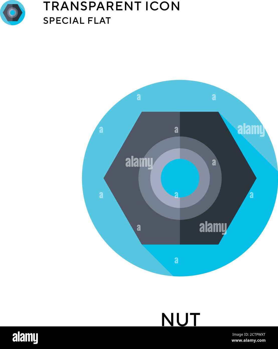 Nut vector icon. Flat style illustration. EPS 10 vector Stock Vector ...