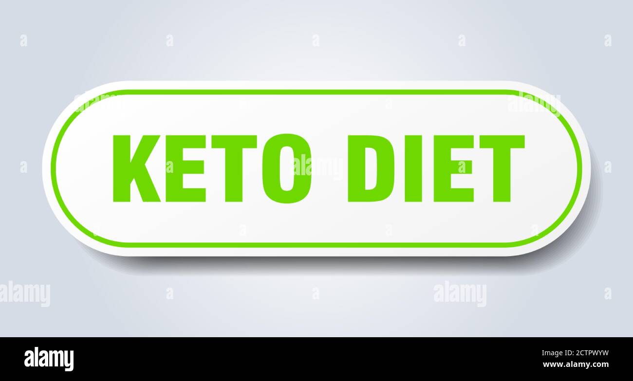 keto diet sign. rounded isolated sticker. white button Stock Vector ...