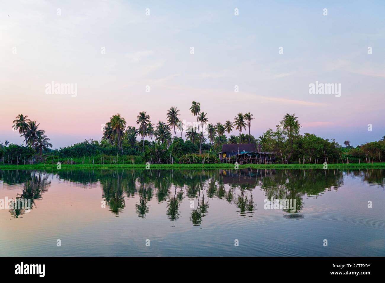 Small house beside river in Thai style is unique and suit for tropical ...