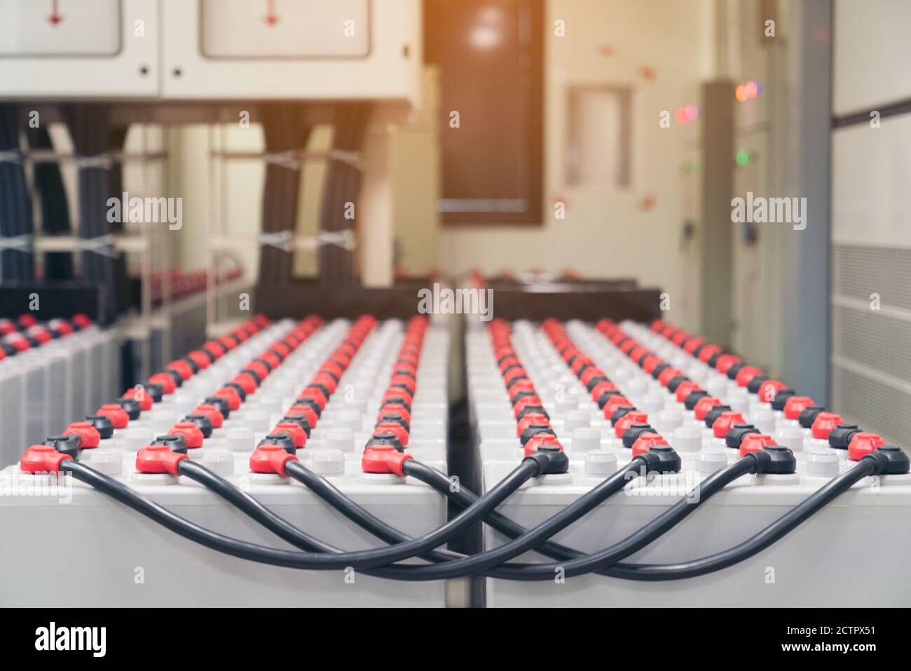 Battery pack in battery room in power plant for supply electricity in ...