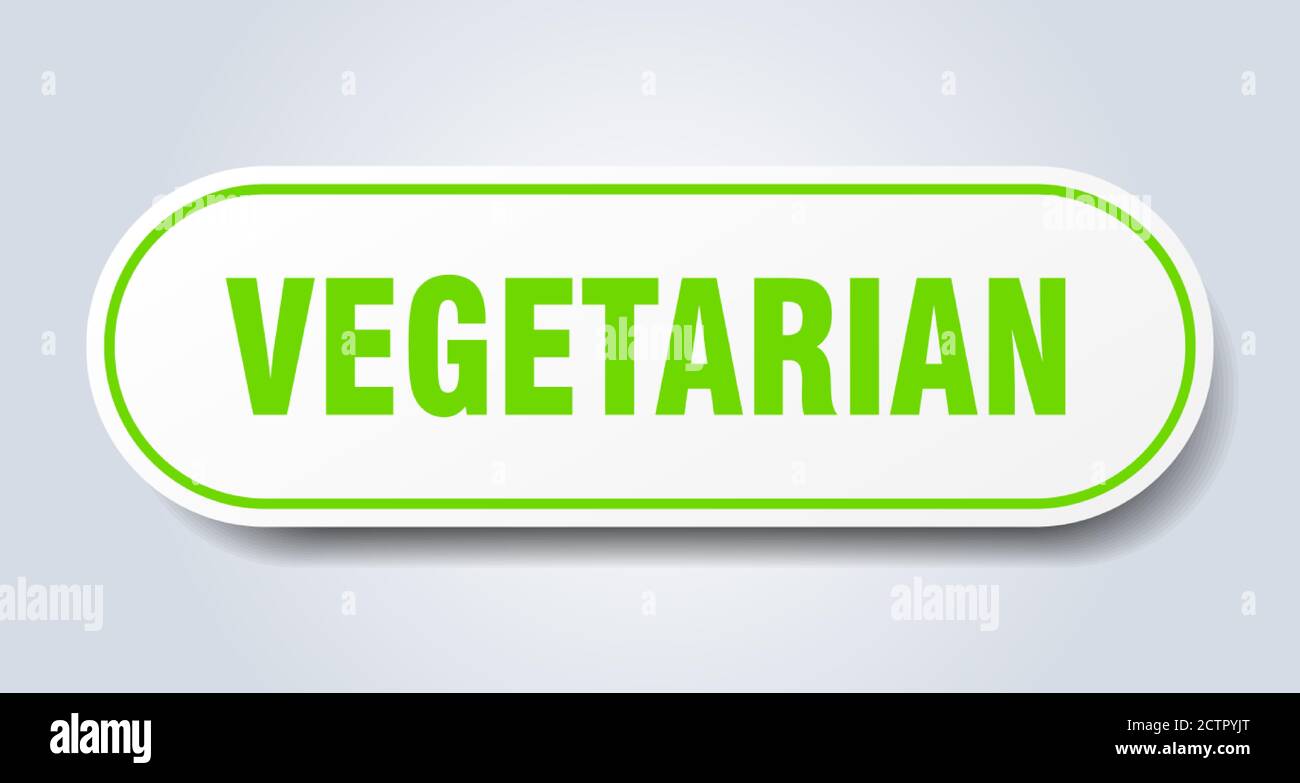 vegetarian sign. rounded isolated sticker. white button Stock Vector ...