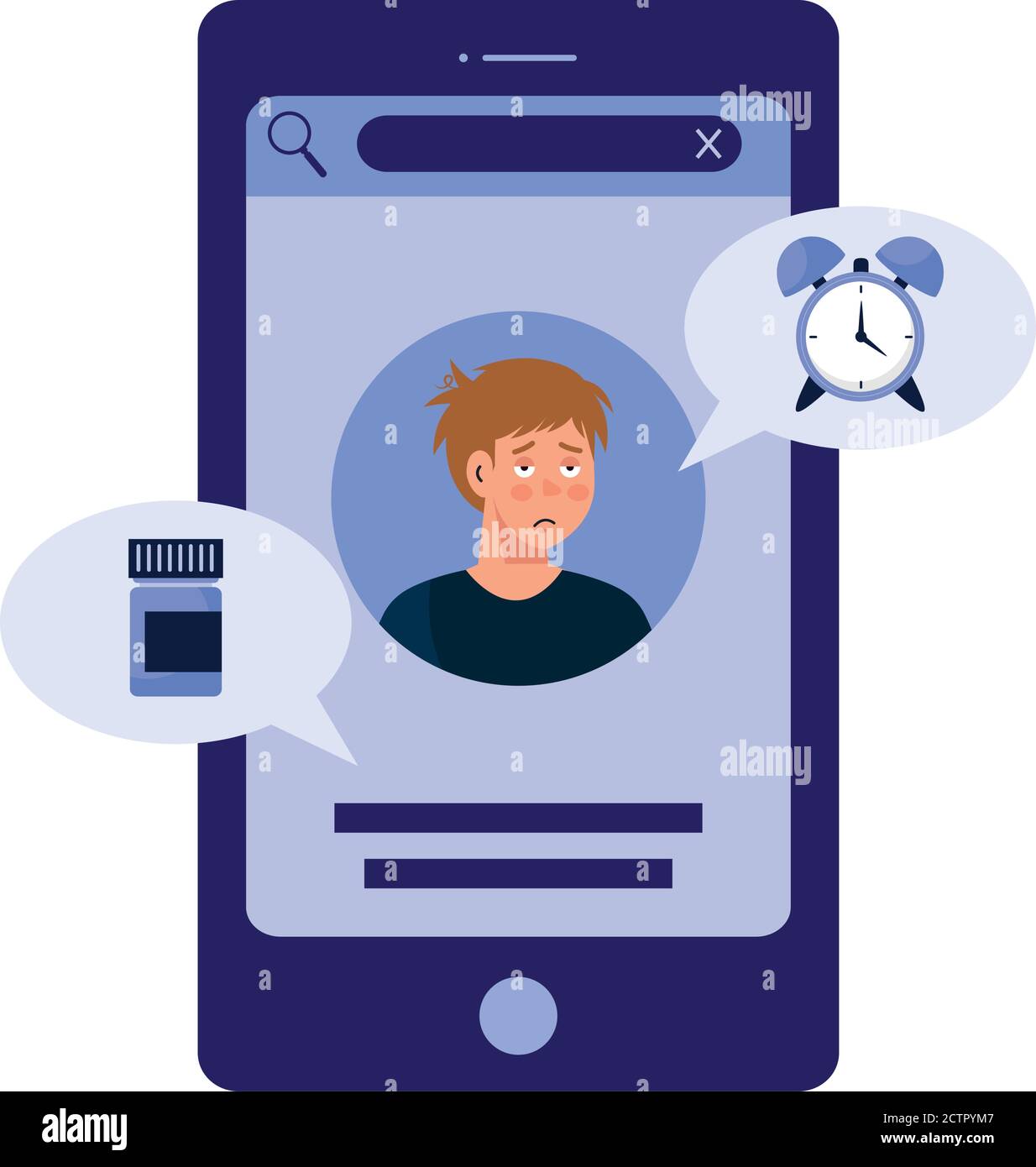 Man pills sad Stock Vector Images - Alamy