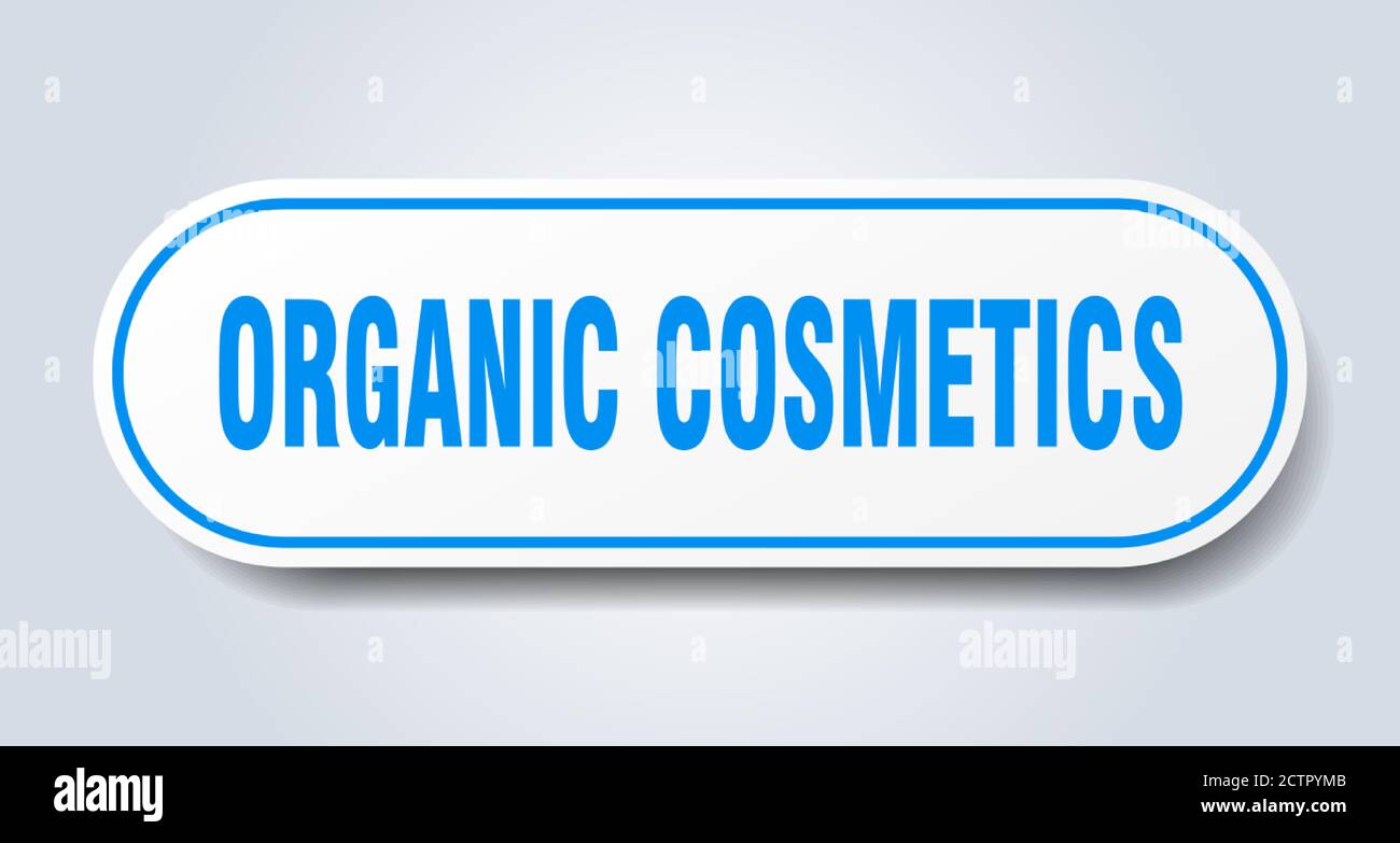 organic cosmetics sign. rounded isolated sticker. white button Stock ...
