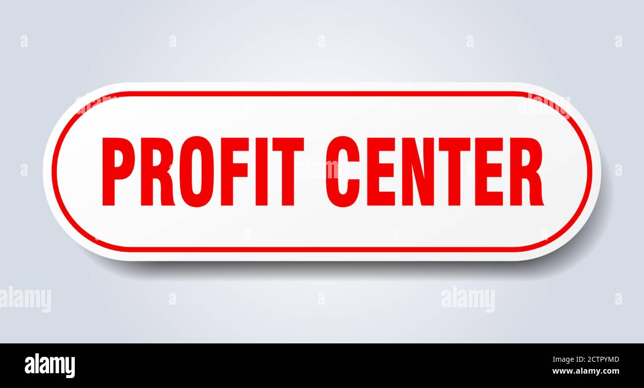 profit center sign. rounded isolated sticker. white button Stock Vector ...