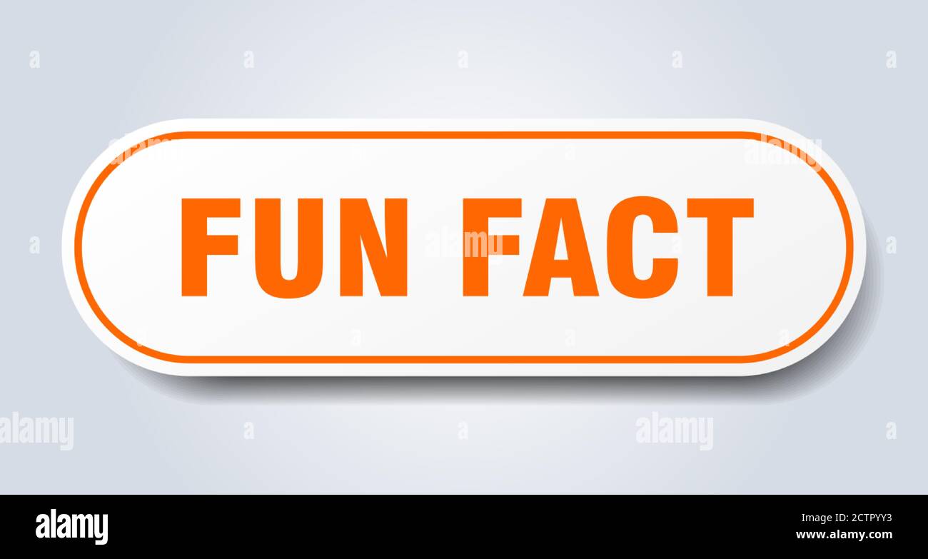 fun fact sign. rounded isolated sticker. white button Stock Vector ...