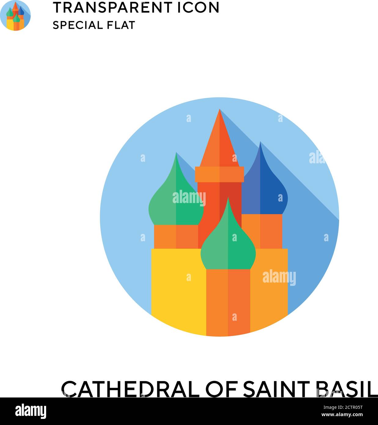 Cathedral of saint basil vector icon. Flat style illustration. EPS 10 ...