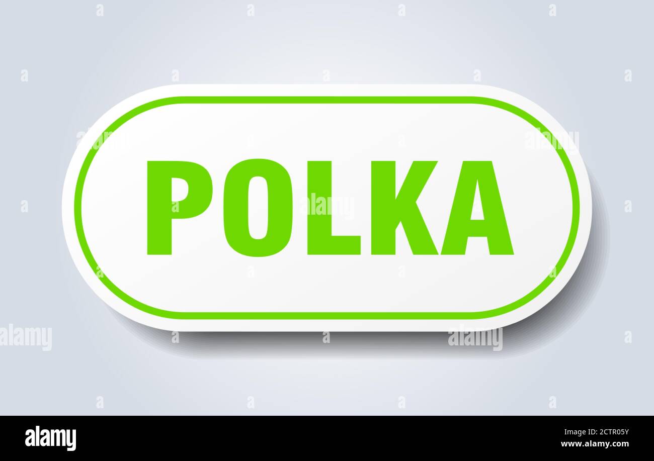 polka sign. rounded isolated sticker. white button Stock Vector Image ...