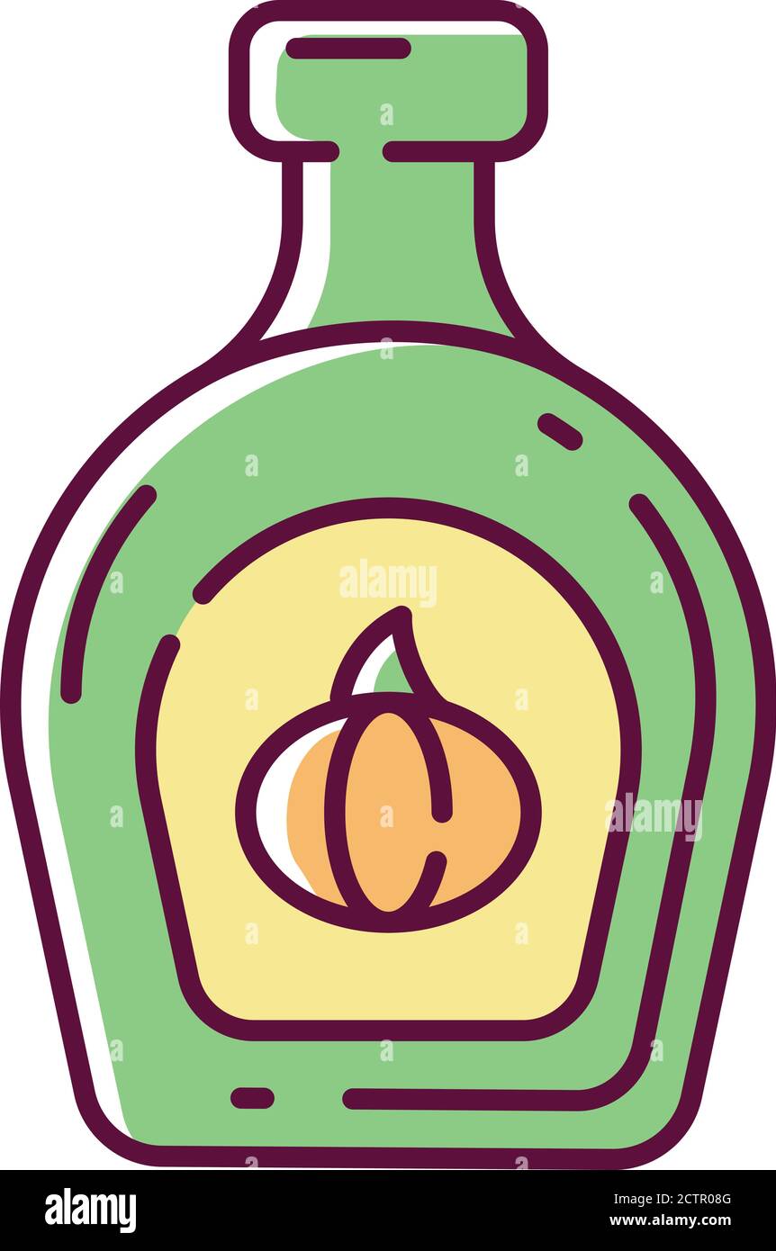 Pumpkin syrup RGB color icon Stock Vector Image & Art - Alamy