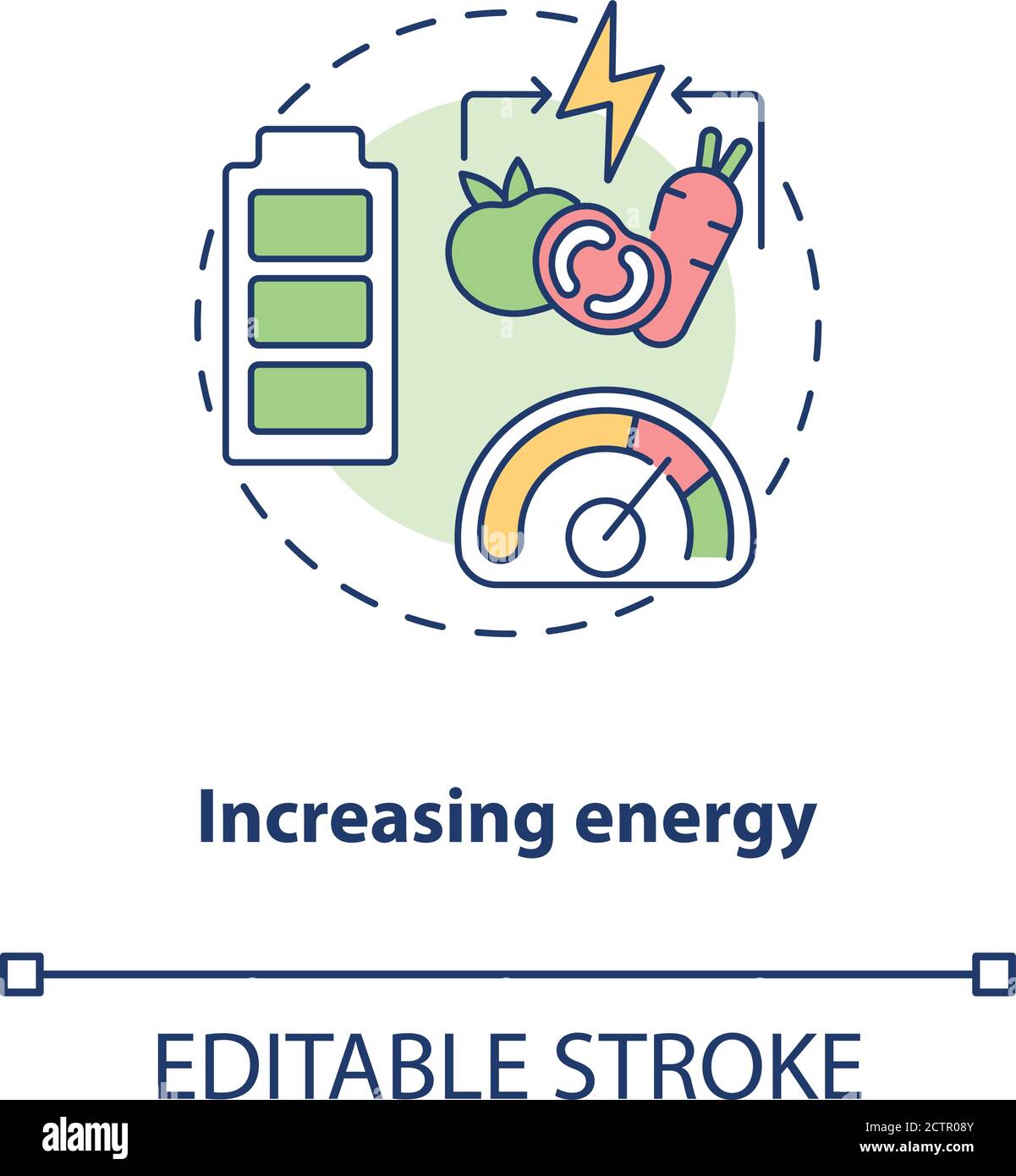 Increasing energy concept icon Stock Vector Image & Art - Alamy