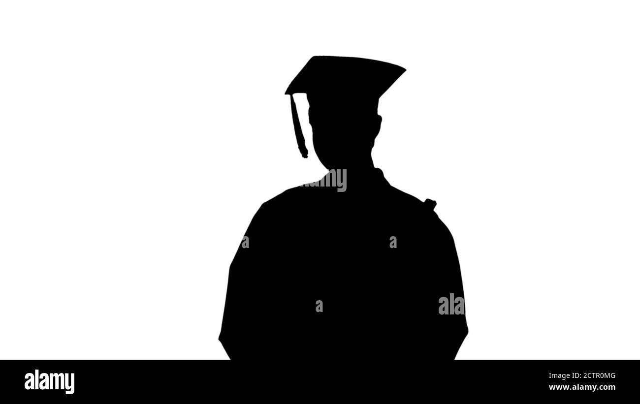 Female graduate silhouette Black and White Stock Photos & Images - Alamy