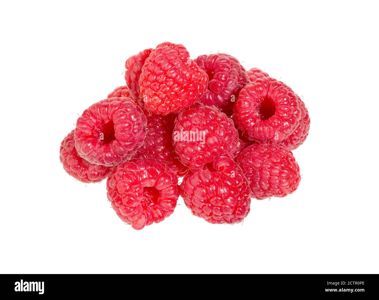 Raspberry isolated on white background. Ripe Red Raspberries Fruit ...