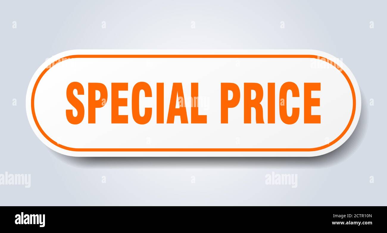 special price sign. rounded isolated sticker. white button Stock Vector ...