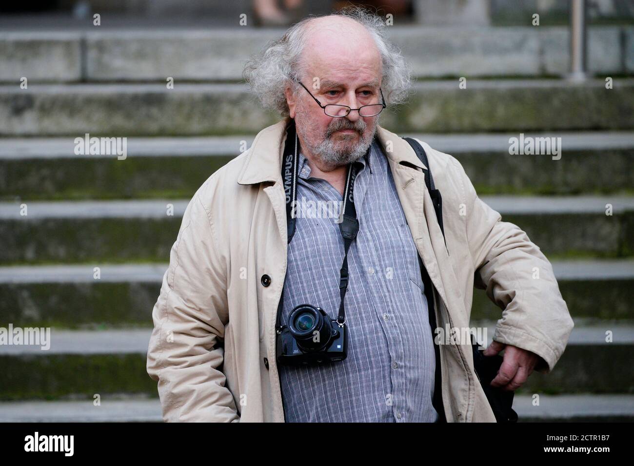 Artist Jerzy Kalina is seen at the unveiling of his artwork at the ...