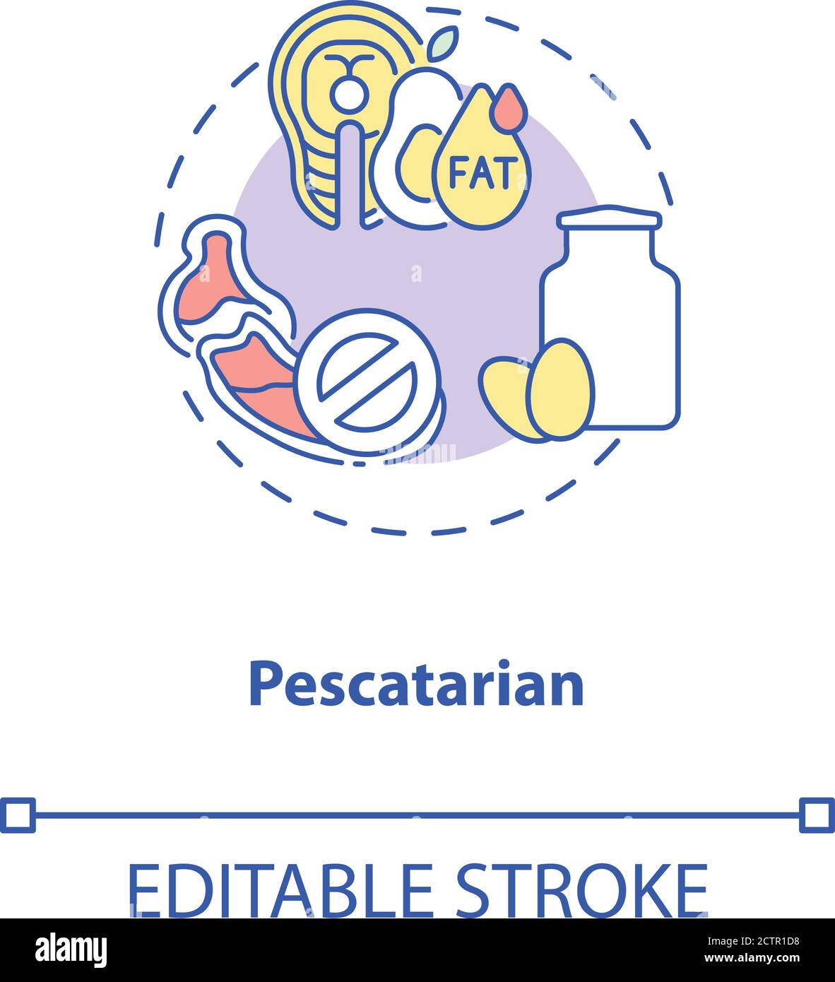 Pescatarian concept icon Stock Vector Image & Art - Alamy