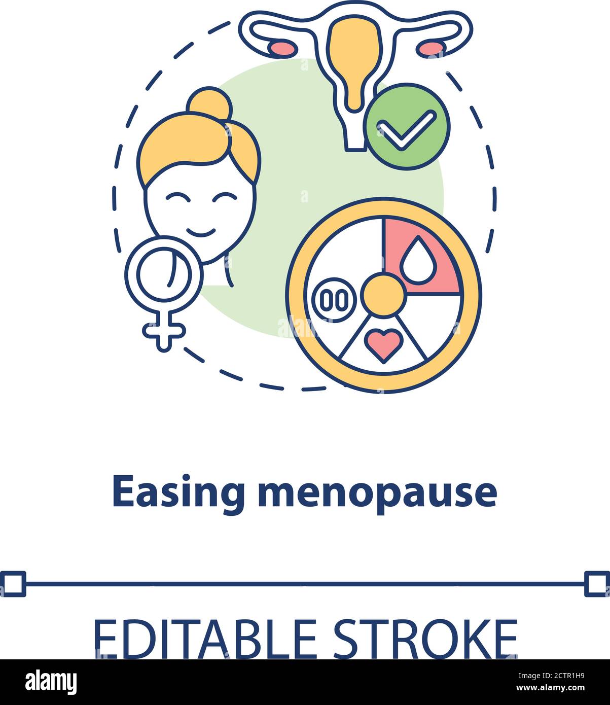 Easing menopause concept icon Stock Vector Image & Art - Alamy
