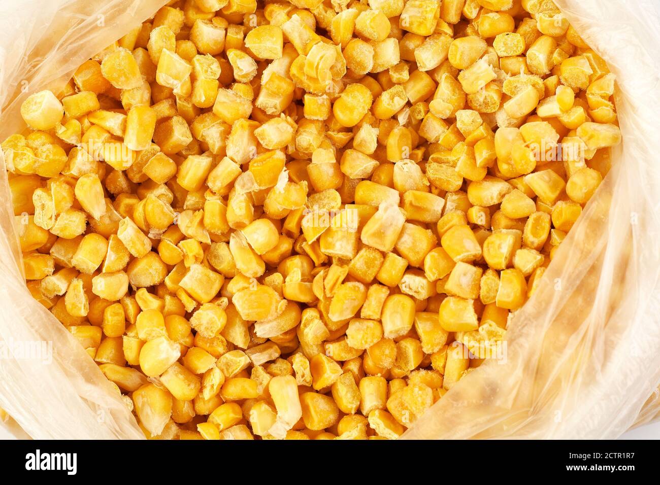 Frozen corn in a plastic bag. Reserve for the winter Stock Photo - Alamy