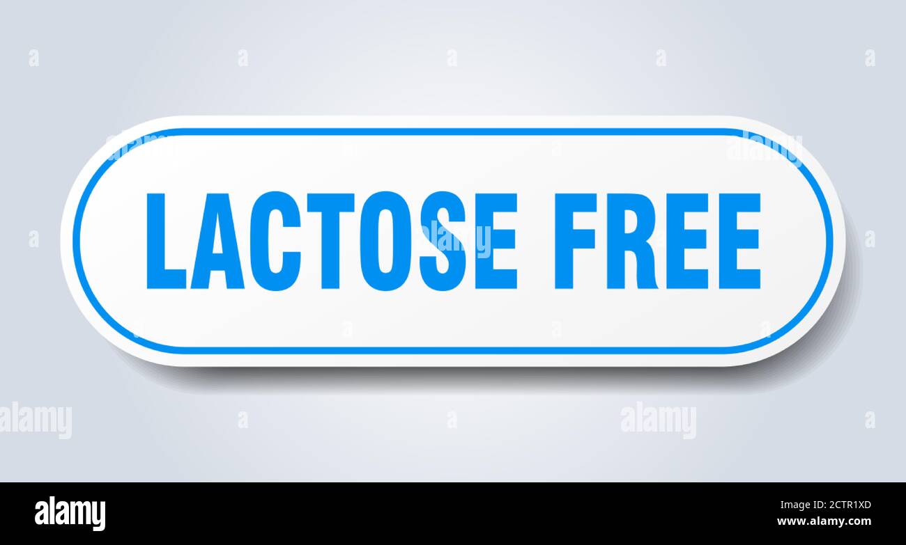 lactose free sign. rounded isolated sticker. white button Stock Vector ...