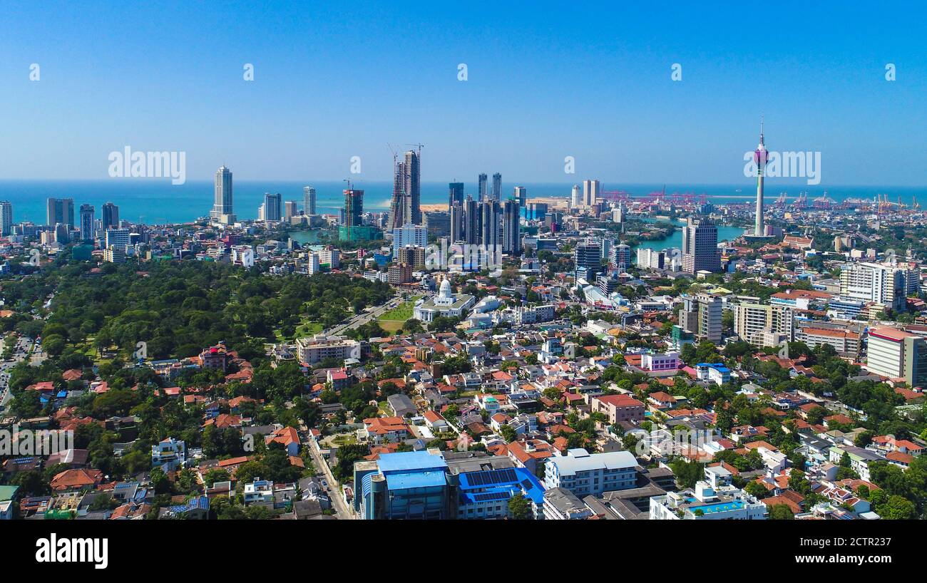 View of the Colombo city skyline with modern architecture buildings ...