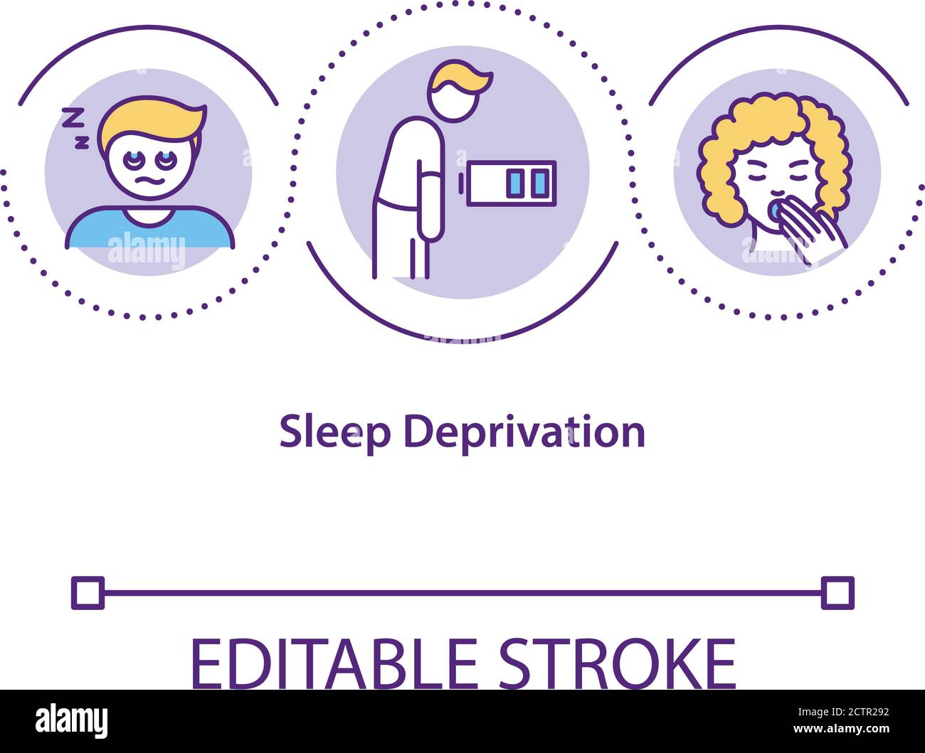 Sleep deprivation concept icon Stock Vector Image & Art - Alamy
