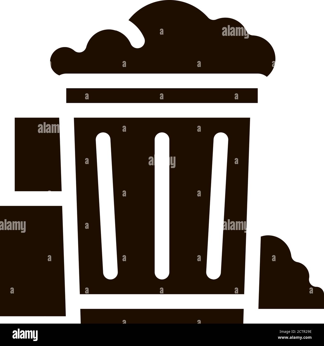 Container With Rubbish Trash Vector Icon Stock Vector Image & Art - Alamy