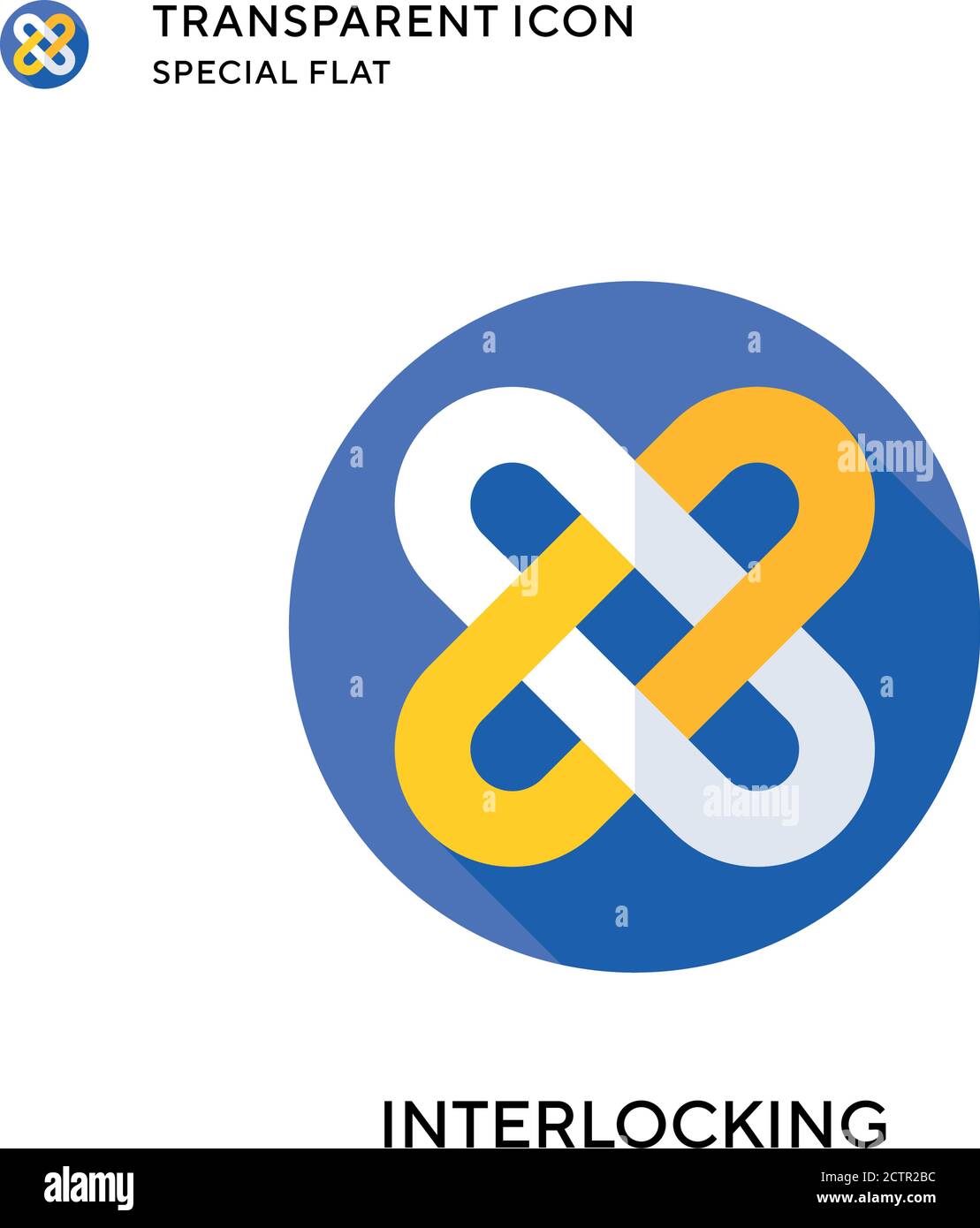 Interlocking vector icon. Flat style illustration. EPS 10 vector Stock ...