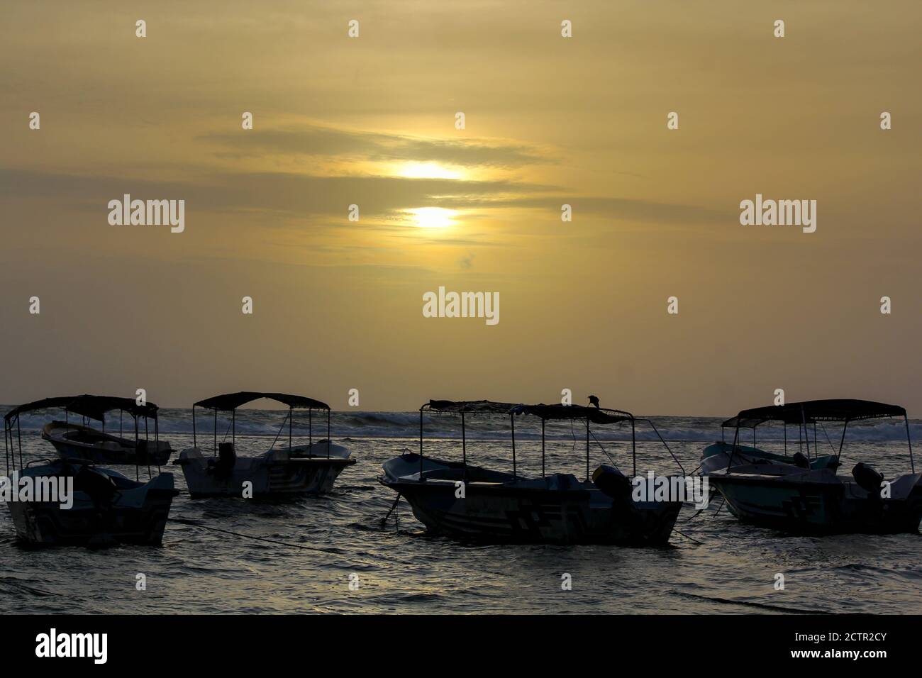 Colorful fishing boats and trawlers at a sea in Sri Lanka. Srilanka ...