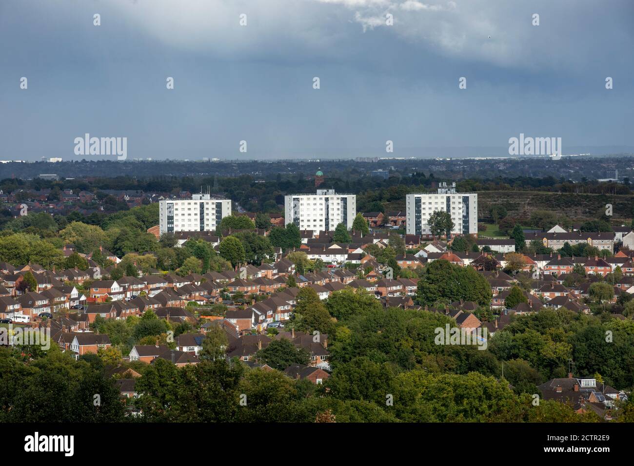 Residential tower blocks in Rubery, Rednal and Longbridge, suburbs ...