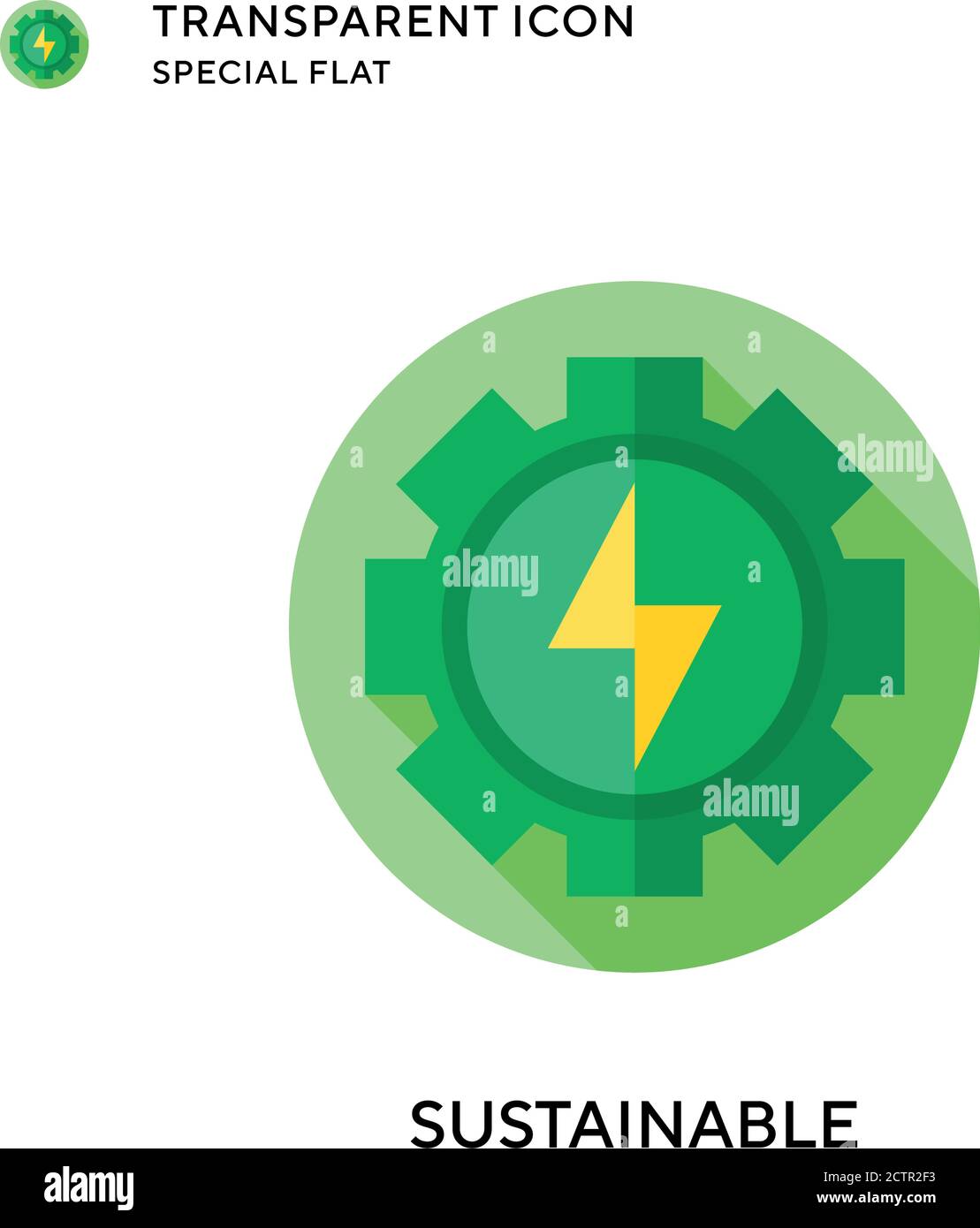 Sustainable vector icon. Flat style illustration. EPS 10 vector Stock ...
