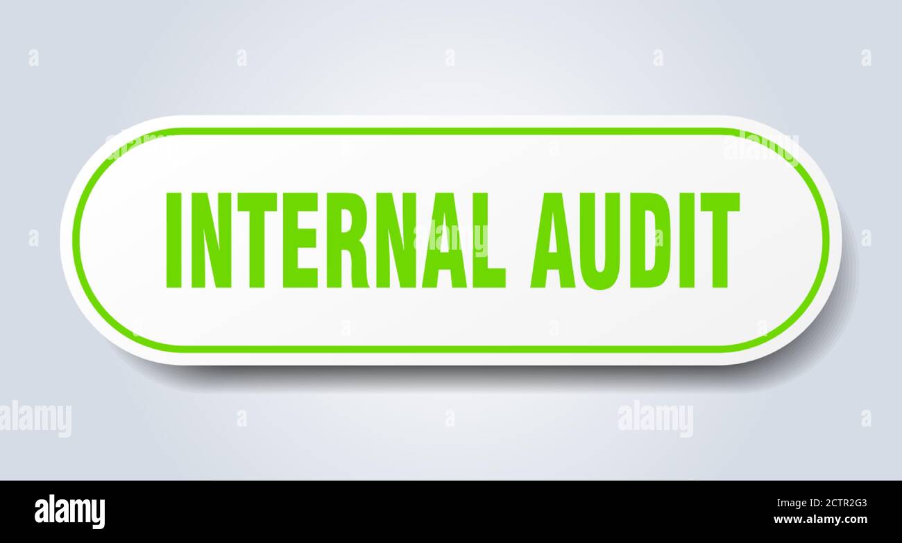 internal audit sign. rounded isolated sticker. white button Stock ...