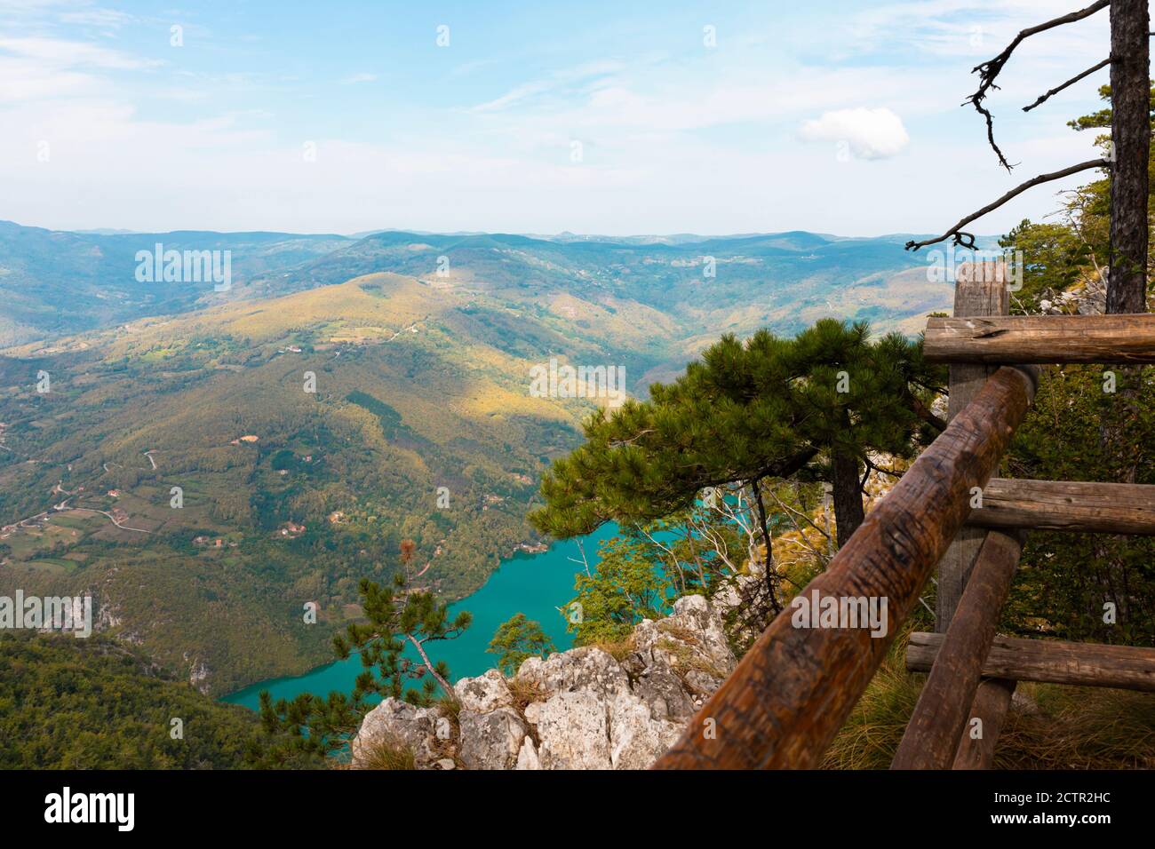 Tara National Park, Serbia. Viewpoint Banjska Stena. View at Drina ...
