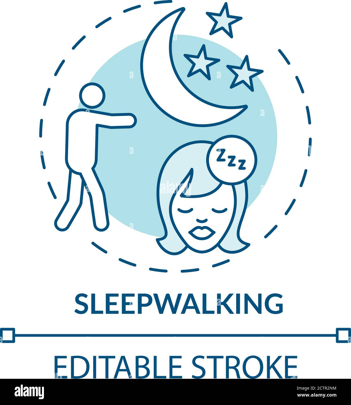 Sleepwalking illustration Cut Out Stock Images & Pictures - Alamy