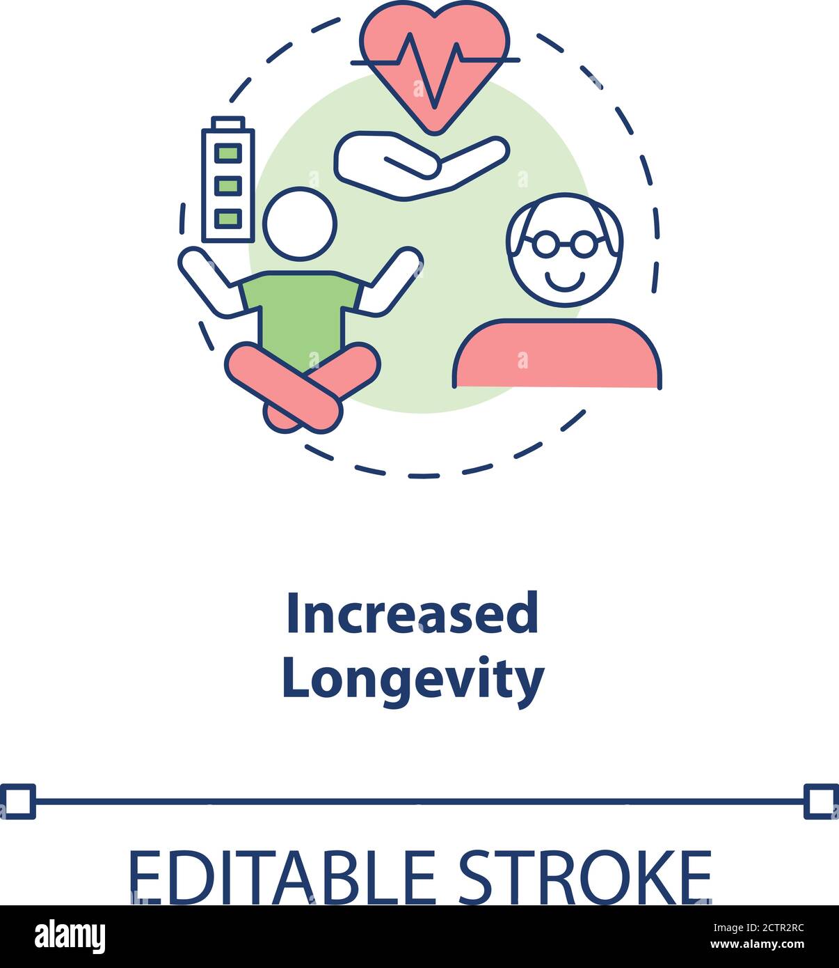 Increased longevity concept icon Stock Vector Image & Art - Alamy