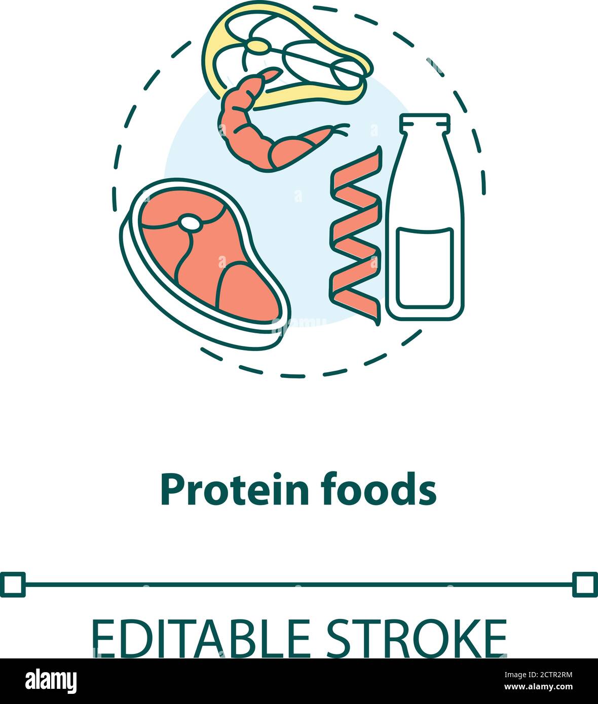 Protein foods concept icon Stock Vector Image & Art - Alamy