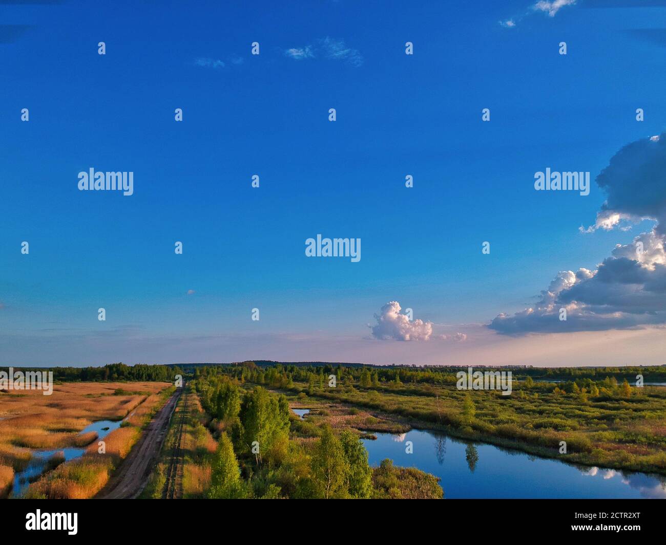 Aerial view of the countryside in Minsk region of Belarus Stock Photo ...